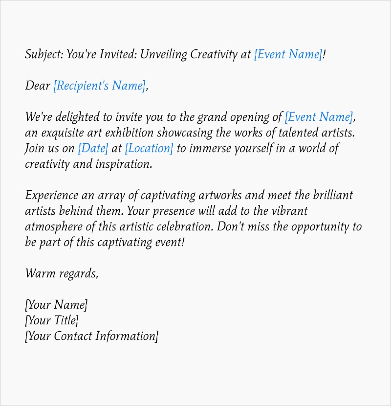 Email invitations store