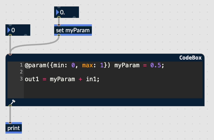Codebox and Codebox~ Reference | Cycling '74