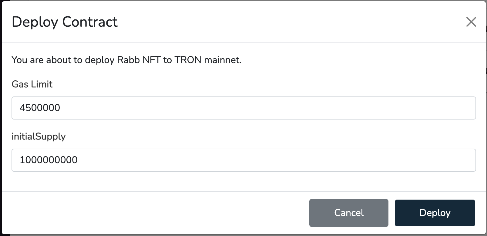 Deploying a Contract