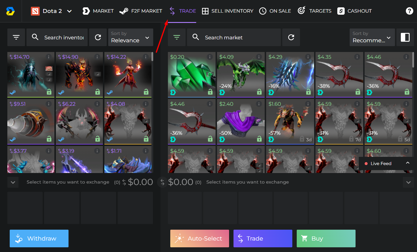 Trade items – DMarket Help Center