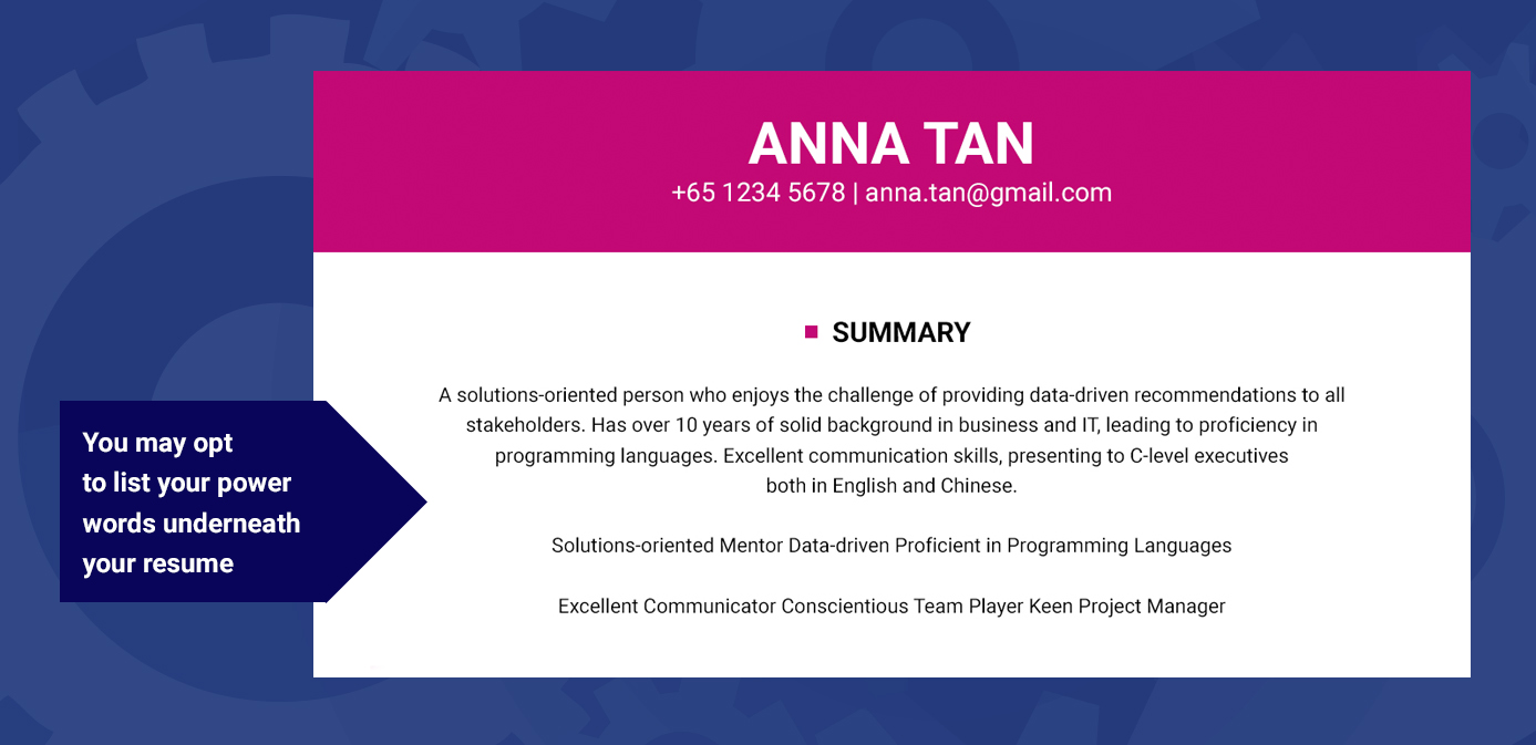 CV Examples for Writing a Great Resume - Jobstreet Singapore