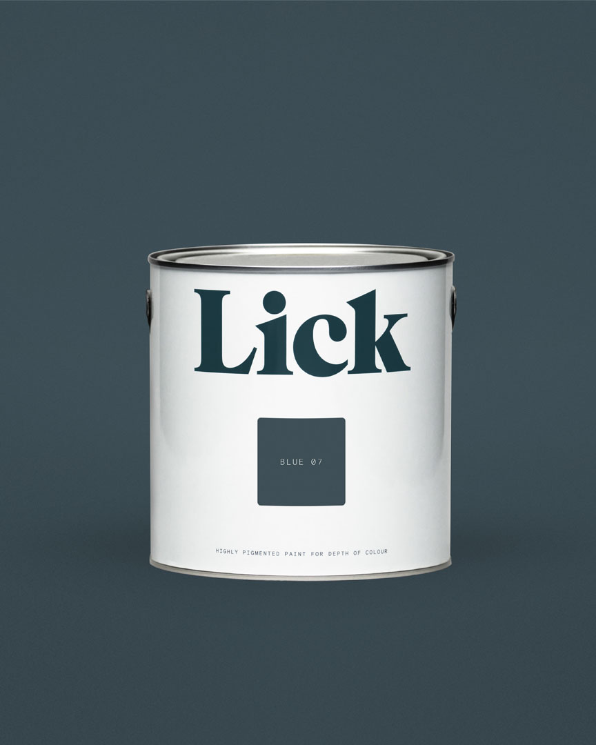 Blue 07: Dark Inky Blue Paint - Matt Emulsion Paint | Lick