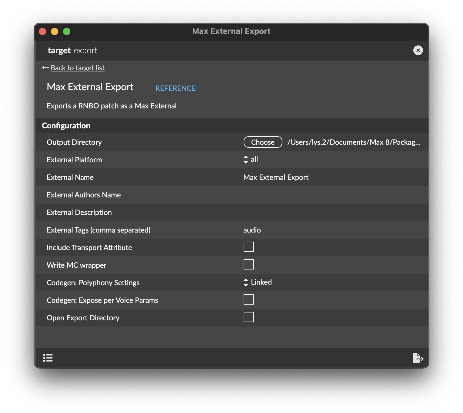 Exporting to the Max External Target | Cycling '74