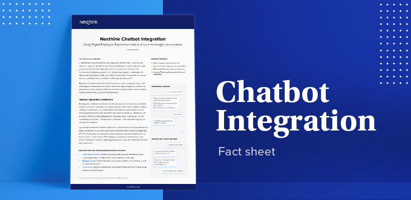 Chatbot Solution Brief | Nexthink