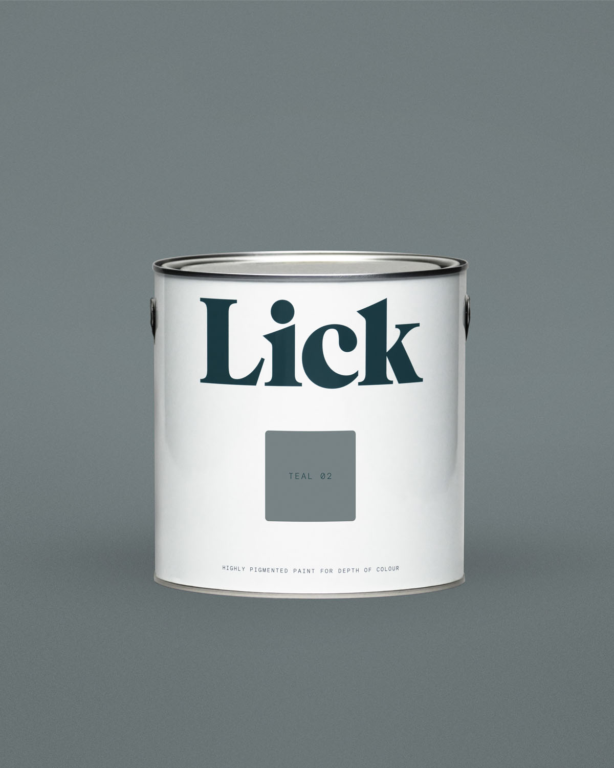 Teal 02: Mid Blue Grey Teal Paint - Matt Emulsion Paint | Lick