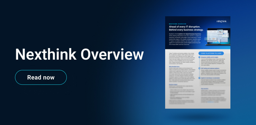Nexthink Overview | Nexthink