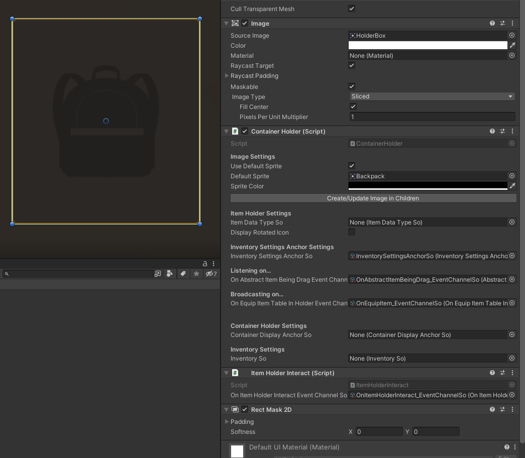 Creating holders - Ultimate Grid Inventory - Docs RushAssets