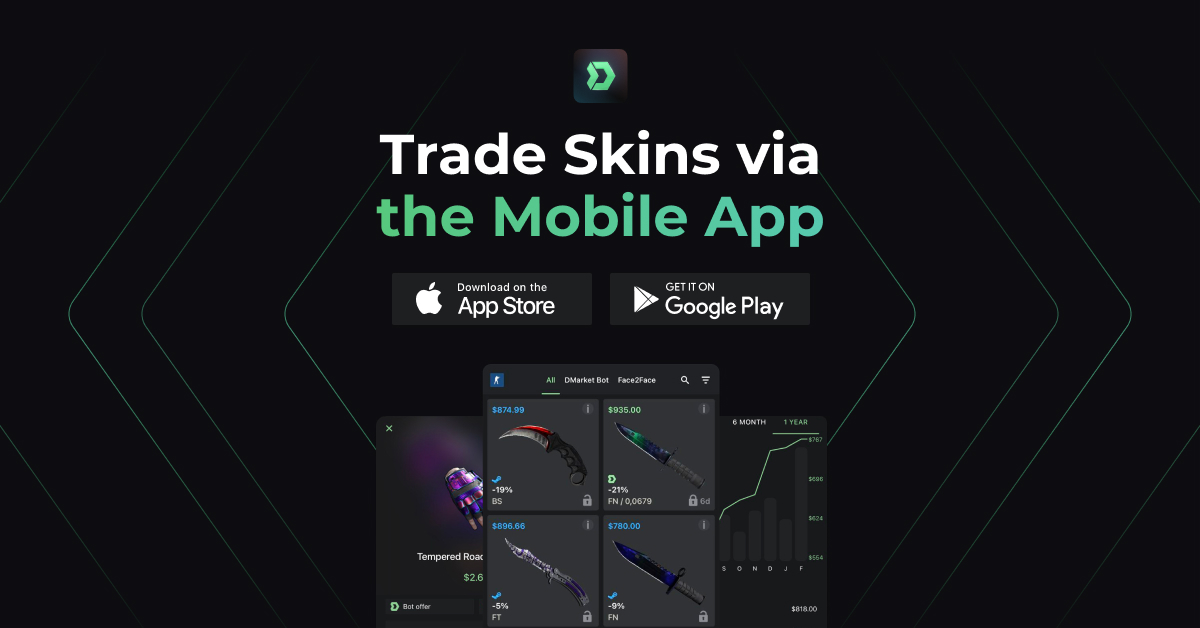 Install DMarket IOS And Android Mobile Apps To Trade Everywhere!