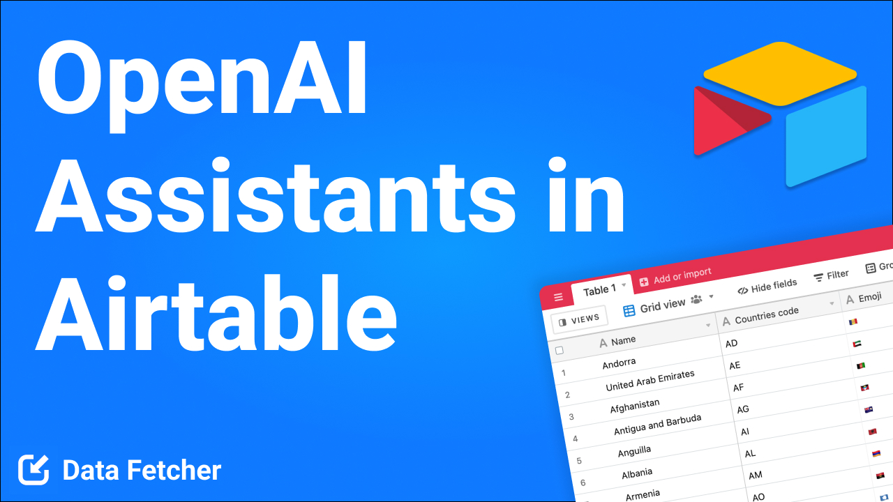 Connect OpenAI Assistants API to Airtable with No-Code (Integration) Connect OpenAI Assistants API to Airtable with No-Code (Integration)