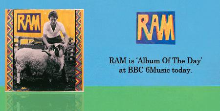 Paul McCartney | News | RAM – Album of the Day on BBC 6Music