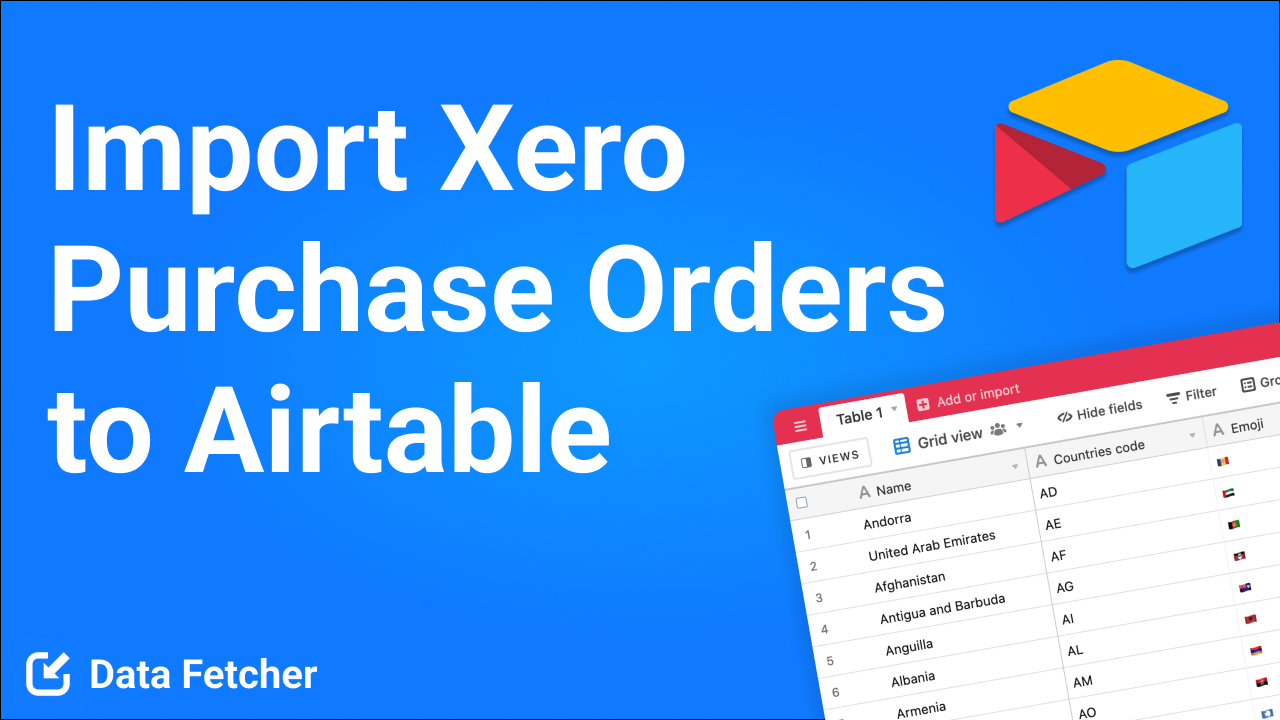 How to Import Xero Purchase Orders to Airtable